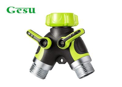 China Zinc Alloy Body 2 Way Y Hose Connector For Garden Sturdy Construction for sale