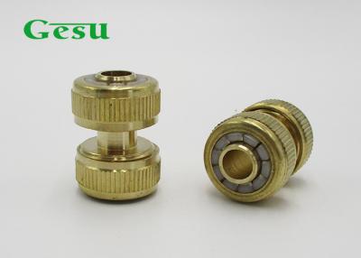 China Hose Repair Brass Garden Hose Connectors , Brass Hose Mender 12mm Long Life for sale
