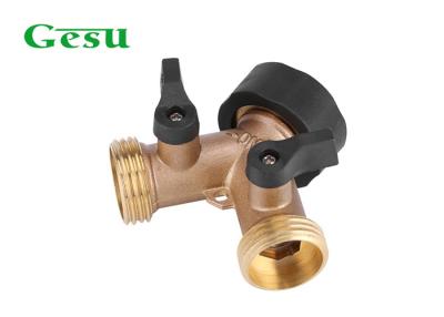 China Y Hose Fitting Brass Thread Adapter / Female To Male Garden Hose Adapter for sale