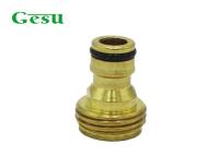 China 3/4 Inch Brass Quick Connect Hose Fittings , Garden Hose To Pipe Thread Adapter for sale