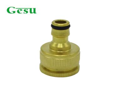 China Water Pipe Fittings Brass Thread Adapter 3 / 4 Inch to 1 Inch Garden Hose Tap Connector for sale