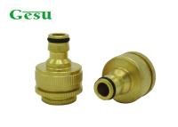 China Water Female Brass Thread Adapter 1/2 inch 3/4 inch to 1 inch Garden Pipe Fittings for sale