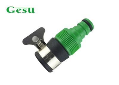 China Quick Adaptor Plastic Tap Connector 19.4mm with Stainless Steel Clamp for sale