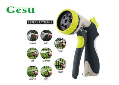 China 8 Way Adjustable Garden Hose Nozzle / Water Spray Gun Nozzle Variable Flow Control for sale