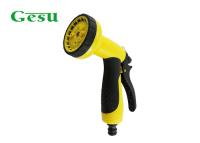 China Plastic ABS Hose Spray Nozzle , 8 Pattern Water Pressure Control Hose Nozzle for sale