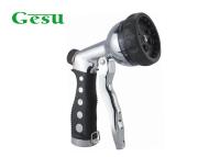 China Hand Held Water Hose Spray Nozzle 7 Pattern Metal Pistol Grip Trigger for sale