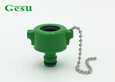 China Rubber Quick Plastic Tap Connector , Universal Hose Pipe Tap Connector Green Black for sale