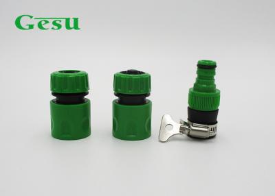 China Plastic Universal Hose Pipe Tap Connector Set Green Color Easy To Assemble for sale