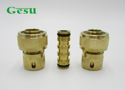 China Brass Garden Hose Coupler Set , Quick Release Hose Couplings For Water for sale