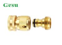 China Male And Female 3/4 Inch Brass Hose Adapter / Hose Quick Connector Set for sale