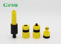 China Yellow And Black 3 Piece Nozzle Set / Adjustable Garden Hose Spray Nozzle for sale
