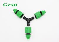 China Green And Black Hose Connector Set With 3 Way Hose Coupling / Quick Connector for sale