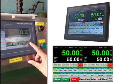 China Two Scale Touch Screen Bagging Controller DC24V Fall Value Auto Correction for sale