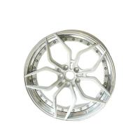 China 2 Piece Forged Wheel 20 Inch Brushed and Polished Car Wheel for sale