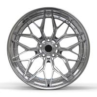 China 2 Piece Dodge Hellcat Concave Brushed Forged 5*115 Cars Wheels for sale