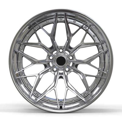 China 2 Piece Dodge Hellcat Concave Brushed Forged 5*115 Cars Wheels for sale