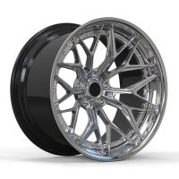 China 2 Piece Dodge Hellcat Concave Brushed Forged 5*115 Cars Wheels for sale