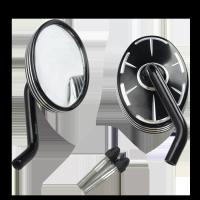 China Aluminum Alloy Rearview Mirror Series Anti-Glare and Weatherproof Round Black Motorcycle Rearview Mirrors for sale