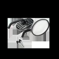 China Aluminum Alloy Rearview Mirror Series Anti-Glare and Weatherproof Round Black Motorcycle Rearview Mirrors for sale