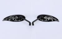 China Triangular Wing-Shaped Waterproof & Rust-Resistant Motorcycle Rearview Mirrors for sale