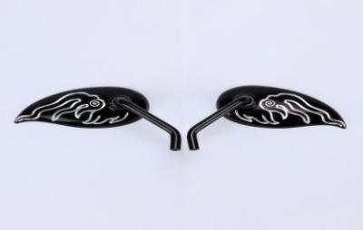 China Triangular Wing-Shaped Waterproof & Rust-Resistant Motorcycle Rearview Mirrors for sale