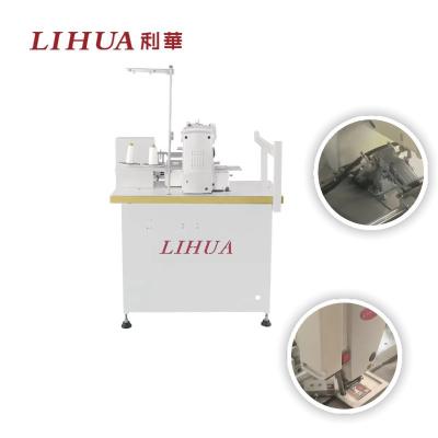 China Lihua Industrial Pneumatic Pressing Label Sewing Machine for Curtain Fabric for sale