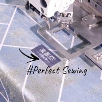 China Lihua Industrial Pneumatic Pressing Label Sewing Machine for Curtain Fabric for sale