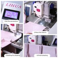 China Digital Touch Screen Automatic Curtain Pleating Machine for Speed Sewing 2500 Rpm/min for sale