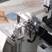 China Customised Industrial Shower Curtain Making Machine with Hanging Hole Pressing Equipment for sale