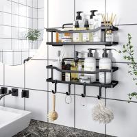 China 2-Pack Adhesive No Drilling Rustproof Stainless Steel Shower Caddy Shower Shelf for sale