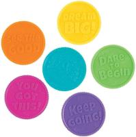 China Fun Express Growth Mindset Coins Educational and Learning Activities Plastic Tokens for Kids for sale