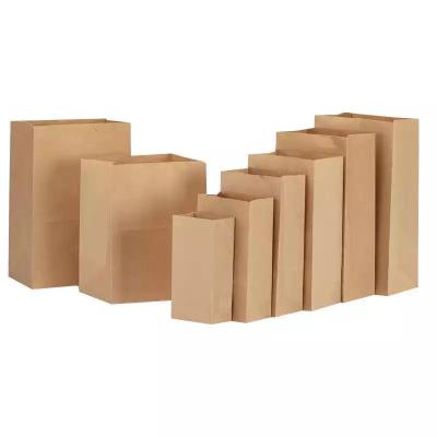 China Custom Size Package Paper Bag Kraft Paper Shopping Bag without Handle for sale