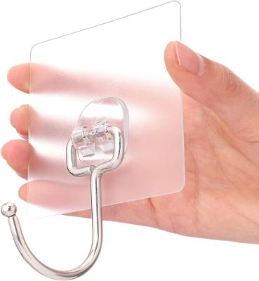 China Waterproof and Rustproof Wall Hooks Large Adhesive Hooks for Kitchen, Bathroom, Home and Office for sale