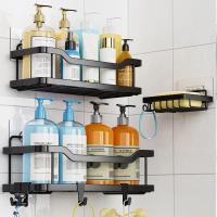 China Rustproof No Drilling 3 Pack Stainless Steel Shower Caddy with Soap Holder for Kitchen and Bathroom for sale