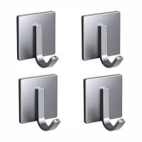 China Stable and Durable Adhesive Hooks Stainless Steel Wall Hooks Stick on Hooks for sale
