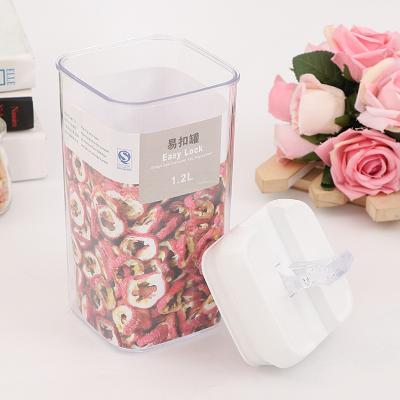 China 1.2L Rectangle Type Plastic Transparent Cover Vacuum Food Storage Containers for sale