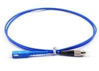 China FC To SC Optical Patch Cord One Meter Long 50dB Return Loss Blue Color for sale