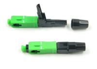 China SC / APC Optical Connector Green Color 1000 Times Durability High Durability for sale