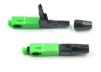 China SC / APC Optical Connector Green Color 1000 Times Durability High Durability for sale