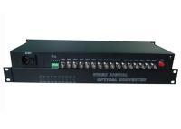 China 16 Channel Fiber Optic Media Converter With BIDI Data 1310 / 1550NM Wavelength for sale