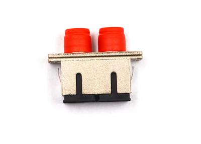 China Duplex Bulkheaded Fiber Optic Adapter FC SC Connector Metal Housing for sale