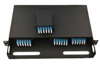 China Singlemode 1U MPO Patch Panel , Cold Rolled Steel Optical Patch Panel for sale