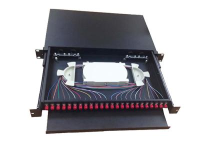 China 24 Port Fiber Optic Patch Panel FC 96 Cores 485 * 360 * 45MM 5 . 5Kgs for sale
