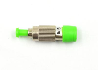 China FC Inline 5dB Attenuator , Male To Female Single Mode Attenuator APC Ferrule for sale
