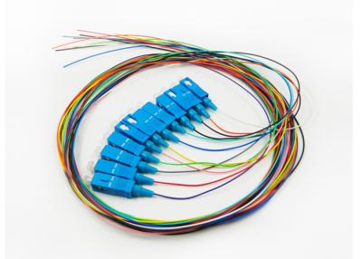 China Single Mode 10G Patch Cord , 900UM Wave Length SC UPC Patch Cord 12 Colors for sale
