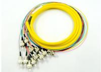 China FC UPC Single Mode Fiber Jumpers Yellow Color 50dB Return Loss Custom Length for sale