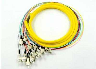 China FC UPC Single Mode Fiber Jumpers Yellow Color 50dB Return Loss Custom Length for sale