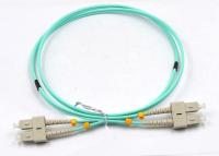 China SC - SC Duplex Fiber Patch Cord , 10GB OM3 3MM Fiber Optic Patch Cable for sale