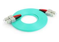 China 10GB Multimode Fiber Patch Cord SC UPC Connector PVC / LSZH Jacket for sale