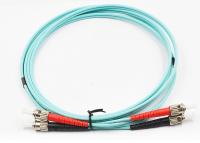 China Multimode OM3 Patch Cord , St To St Fiber Patch Cable PVC / LSZH Jacket for sale